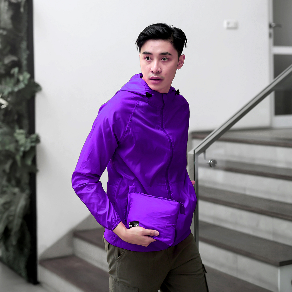 Jual Jaket Olahraga Parasut Ultralight Cyclone Unisex Ungu | Shopee ...