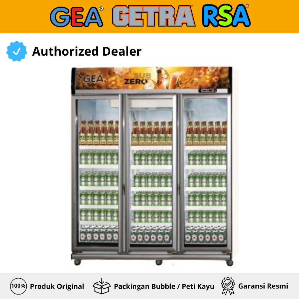 Jual Display Cooler Minuman Bear 3 Pintu Gea Expo-1500Bc Showcase ...