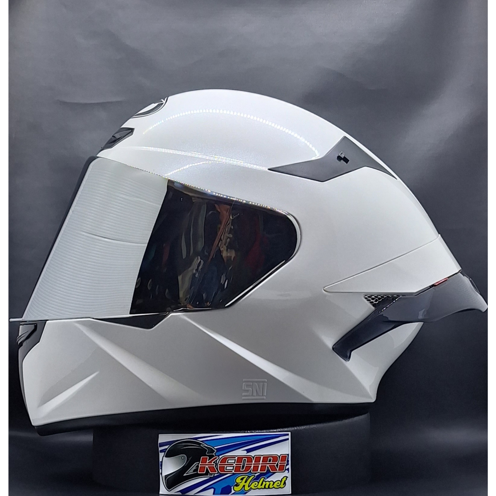 Jual Helm KYT TT COURSE plain solid ttc polos black doff white gorilla ...
