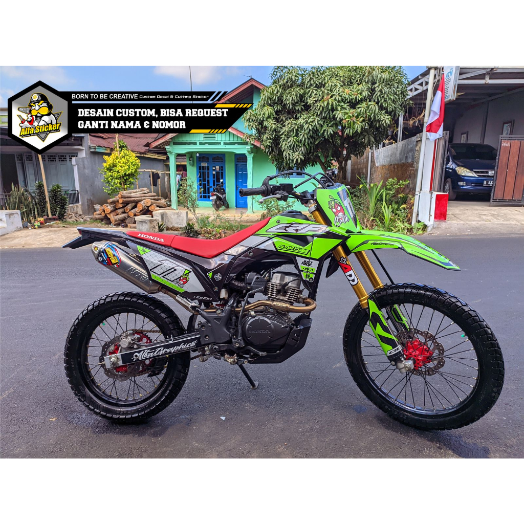 Jual DECAL TRAIL /SUPERMOTO CRF 150L DESAIN BARU CUSTOM BEBAS WARNA BISA PAKAI NO DAN NAMA ...