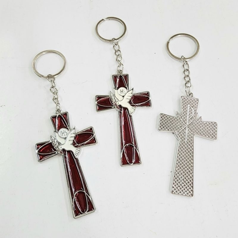 Jual Gantungan kunci salib merpati / roh kudus B (isi 6pcs) | Shopee ...