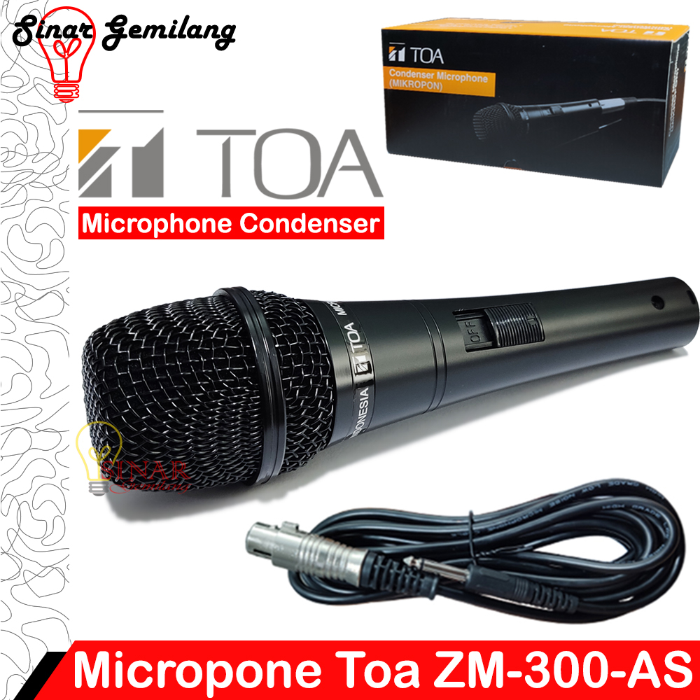 Jual Mic Genggam Toa ZM-300-AS Mik Condenser Microphone / Mik Kondensor ...