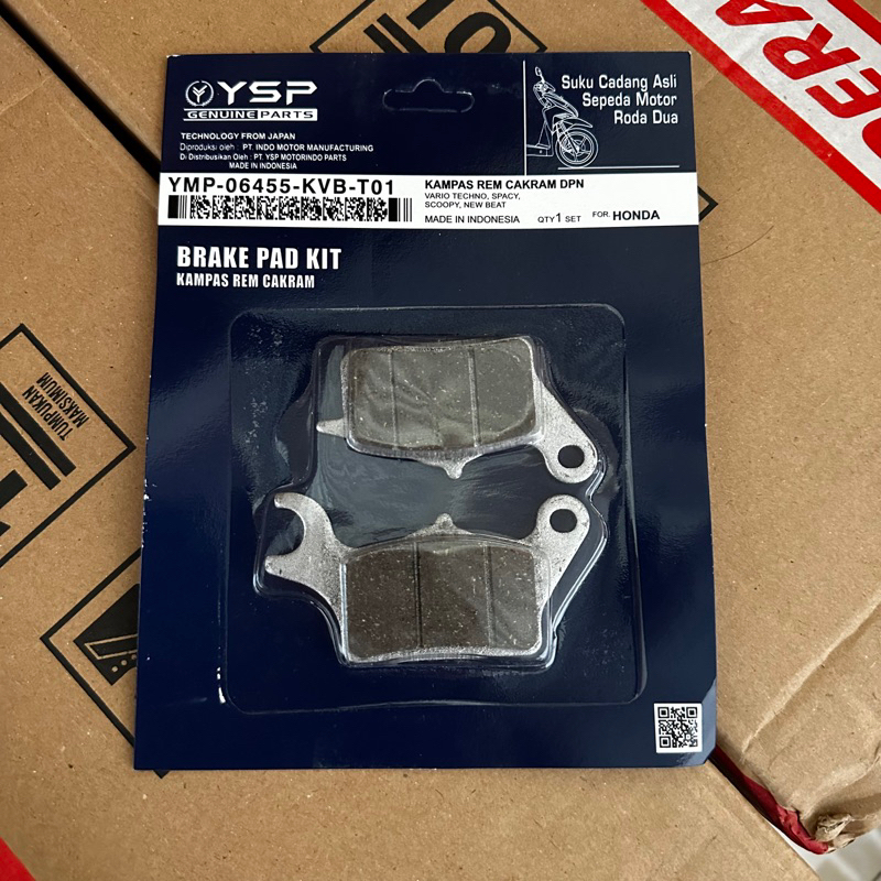 Jual DISPAD KAMPAS REM CAKRAM DEPAN KVB-T01/KVB CBS YSP BEAT/SCOOPY ...