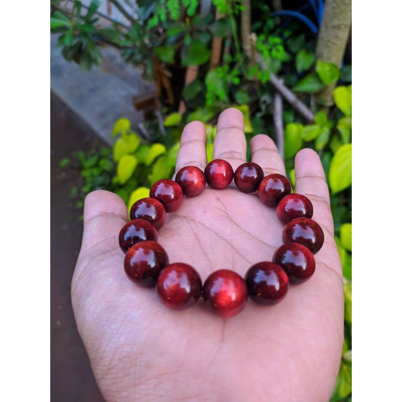 Jual Gelang akar bahar merah jumbo 18 mm | Shopee Indonesia