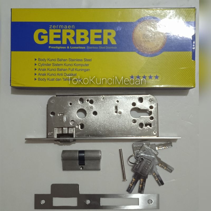 Jual GERBER-Bodi pelor 40mm kunci pintu body door lock komputer ...