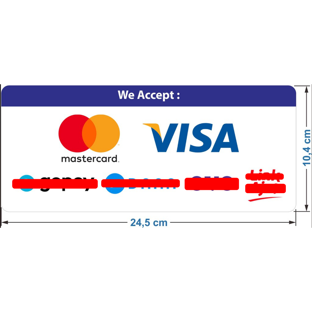 Jual STIKER VINYL VISA CASHLESS (DIJUAL SATUAN) | Shopee Indonesia
