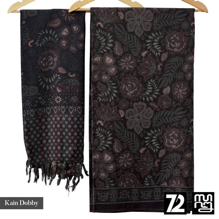 Jual Kain Dan Selendang Premium Motif Kembang Warna Hitam 723868 Cap 72 ...