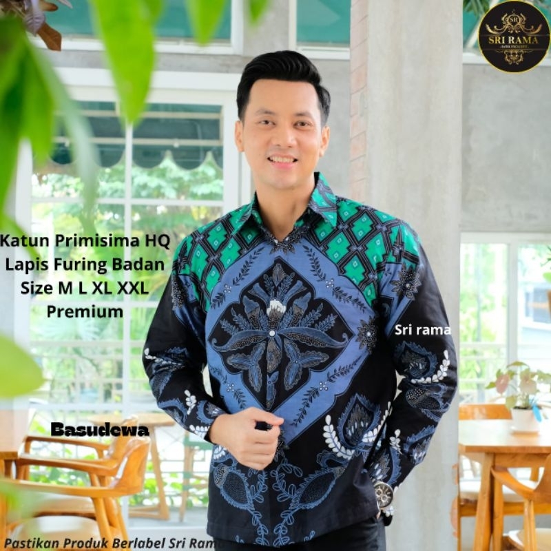 Jual Batik Kemeja Pria Lengan Panjang BASUDEWA M L XL X by Sri rama ...