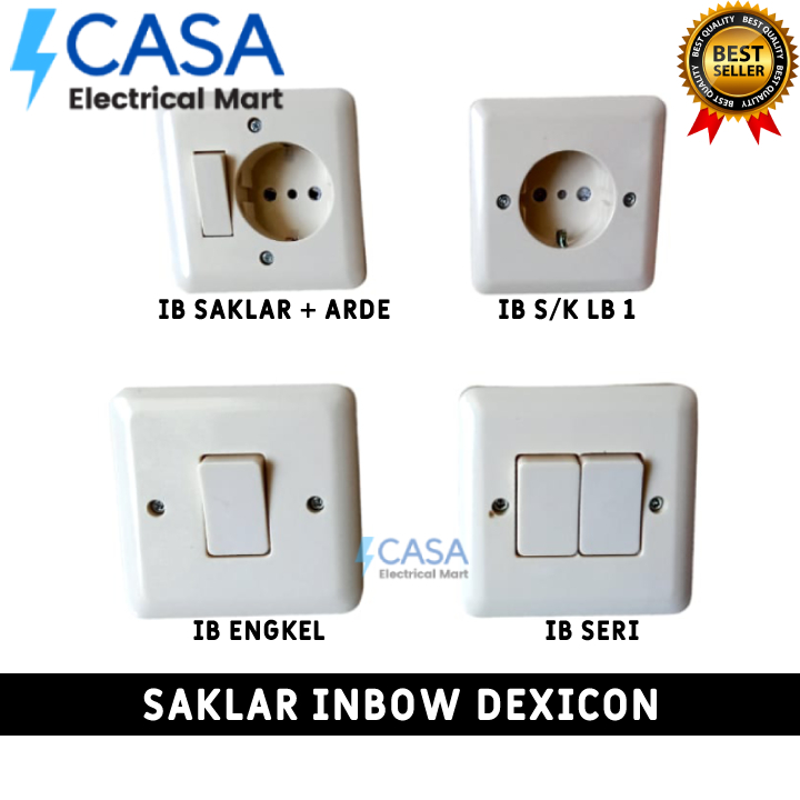 Jual Saklar Lampu IB Inbow Engkel / Seri / Stop Kontak Lubang 1 / Saklar + Arde Dexicon | Shopee ...