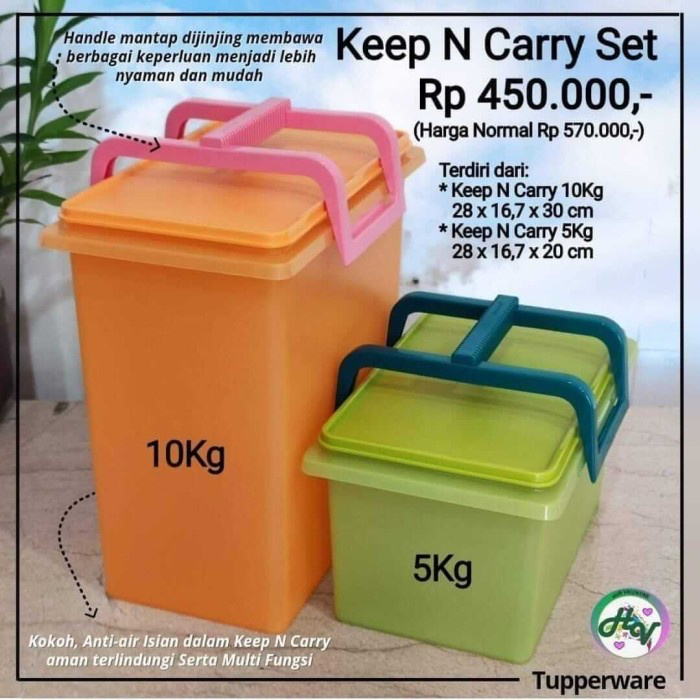 Jual TUPPERWARE MANTAN KEEP AND CARRY | Shopee Indonesia