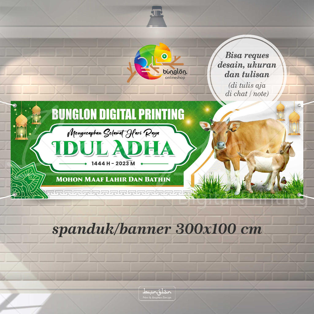 Jual Size 300x100 Cm Spanduk Banner Idul Adha, Spanduk Qurban Custom ...