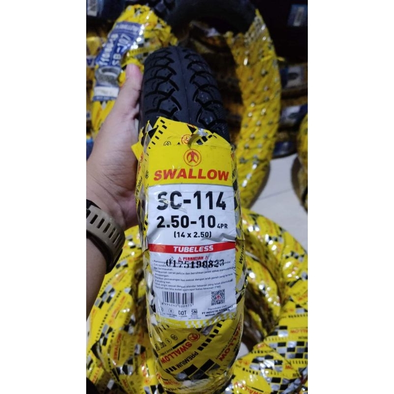 Jual Ban Sepeda listrik Tubless 2.50 x 14 Swallow SC114 atau ring 10 ...