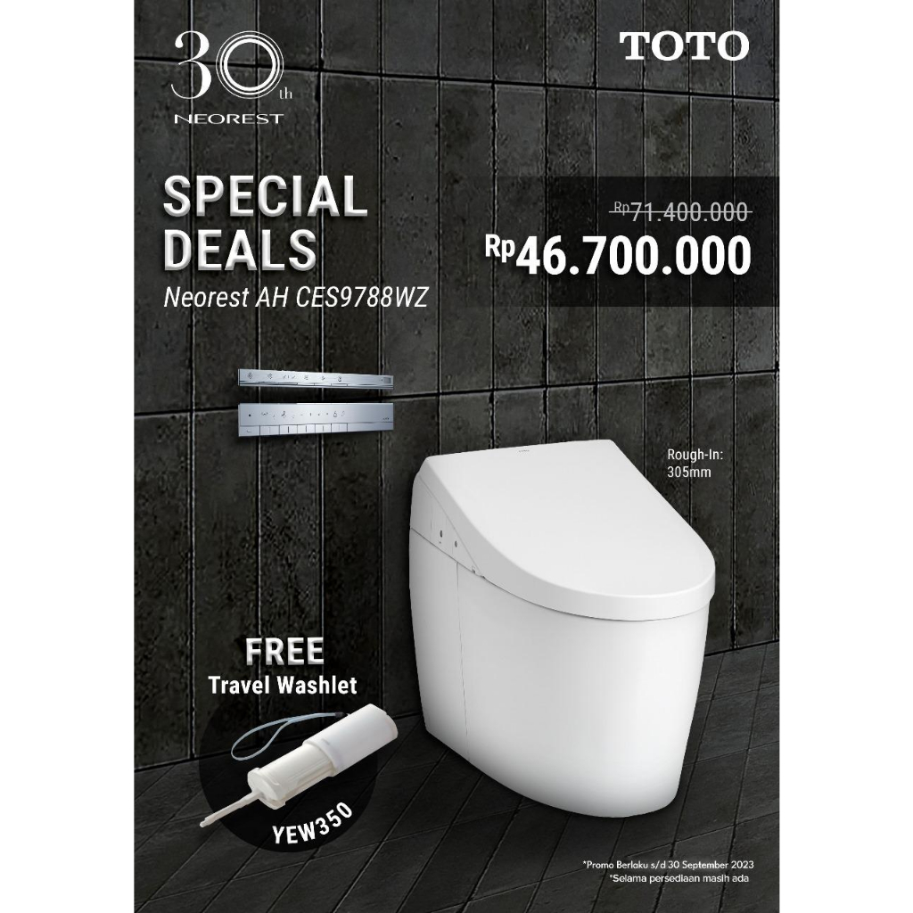 Jual PROMO Smart Closet TOTO Neorest CES9788WZ / Closet Sensor TOTO | Shopee Indonesia