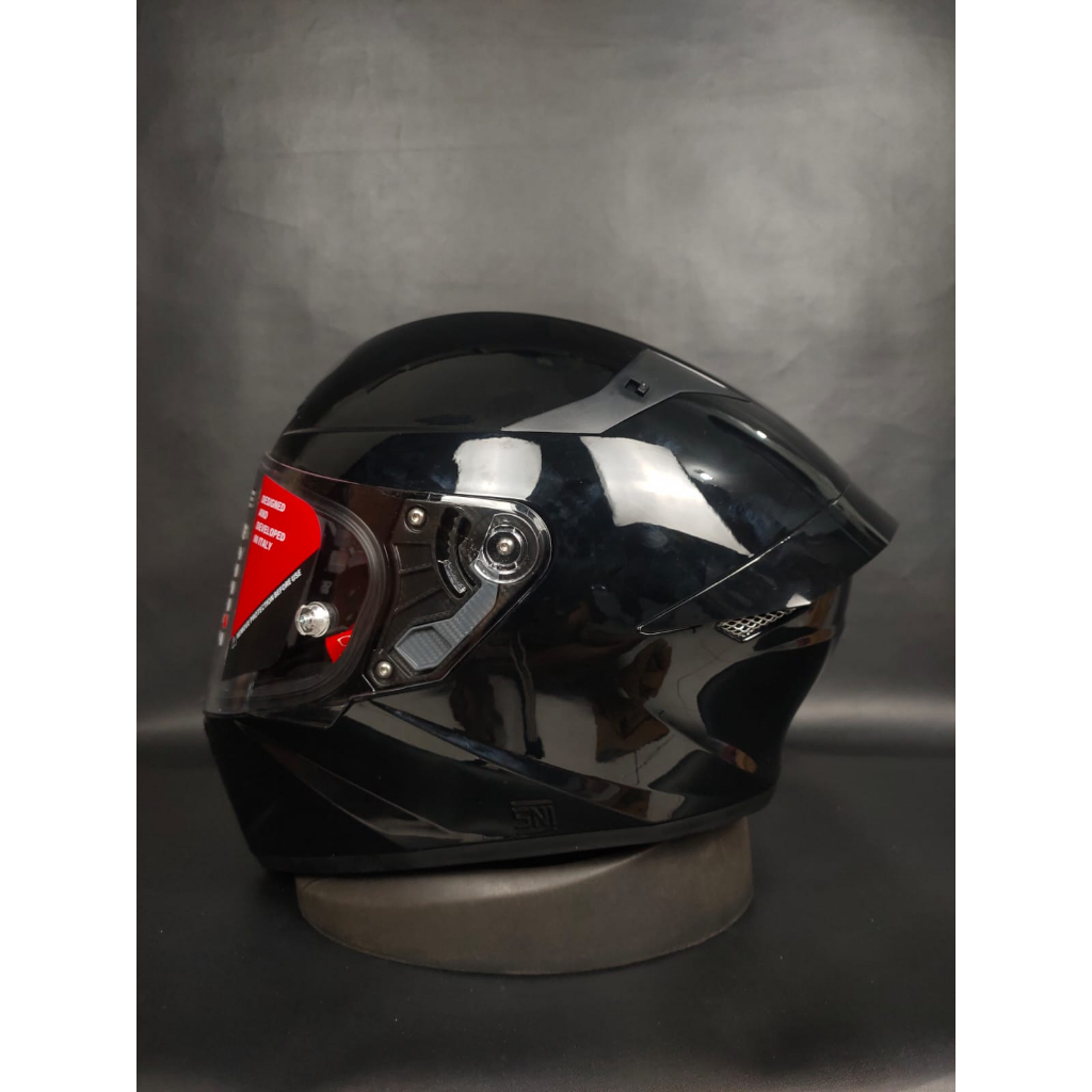 Jual KYT TT COURSE SOLID BLACK GLOSSY FULLFACE | KYT TTC FULLFACE | Shopee Indonesia