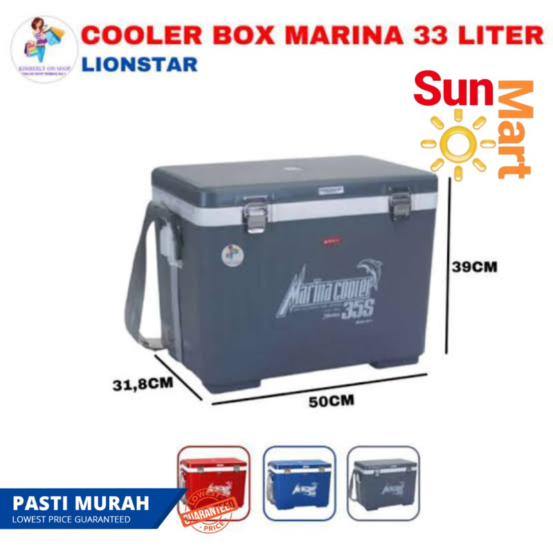 Jual MARINA COOLER BOX 35S LION STAR KOTAK ES 33 LITER | Shopee Indonesia