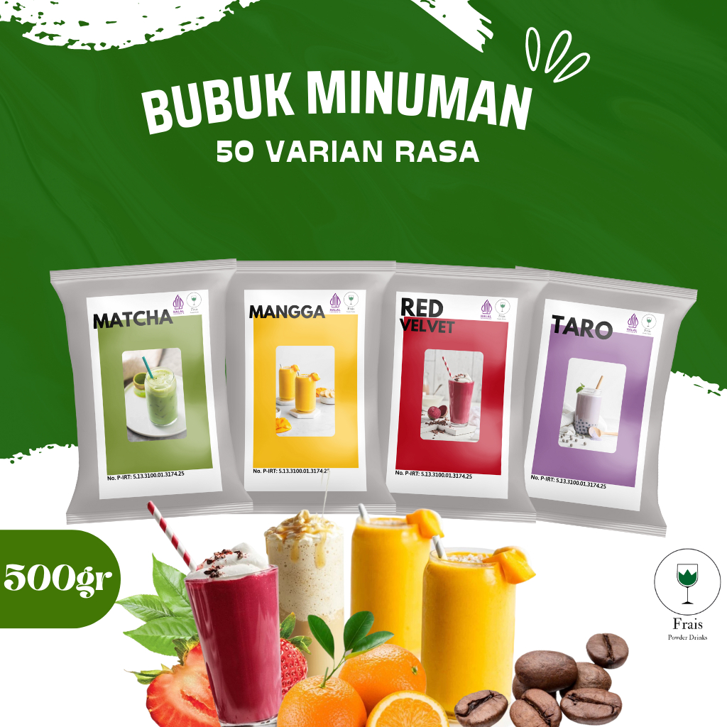 Jual BUBUK MINUMAN RASA 500GR / SERBUK MINUMAN ANEKA RASA / BUBUK MINUMAN KEKINIAN / MINUMAN ...