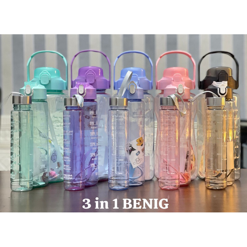 Jual BOTOL 3IN1 BENING TRANSPARAN/BOTOL BERANAK 3 | Shopee Indonesia