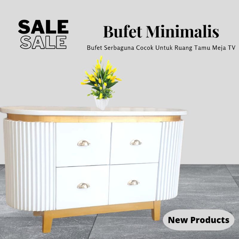 Jual Bufet Pendek Table Motif Marmer / Bufet Tv / Bufet Pajangan Ukuran ...