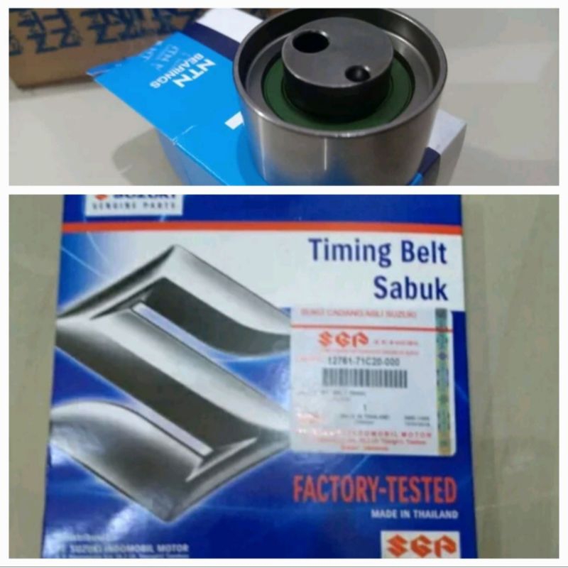 Jual Timing belt SET ( Timing belt + Tensioner Bearing ) suzuki Apv ...