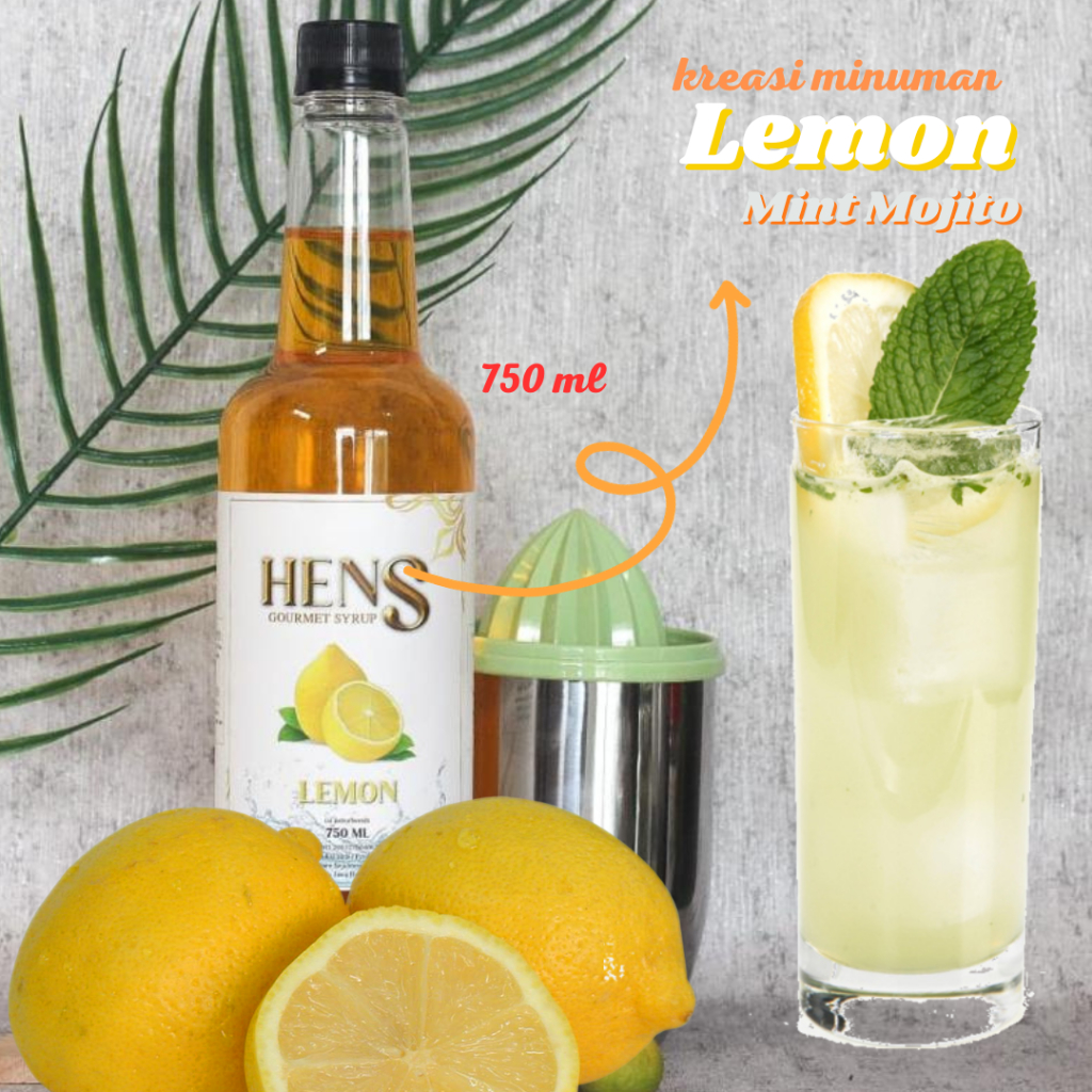 Jual HENS Gourmet Syrup LEMON Flavour - Sirup Rasa LEMON 750 ml Belum ...