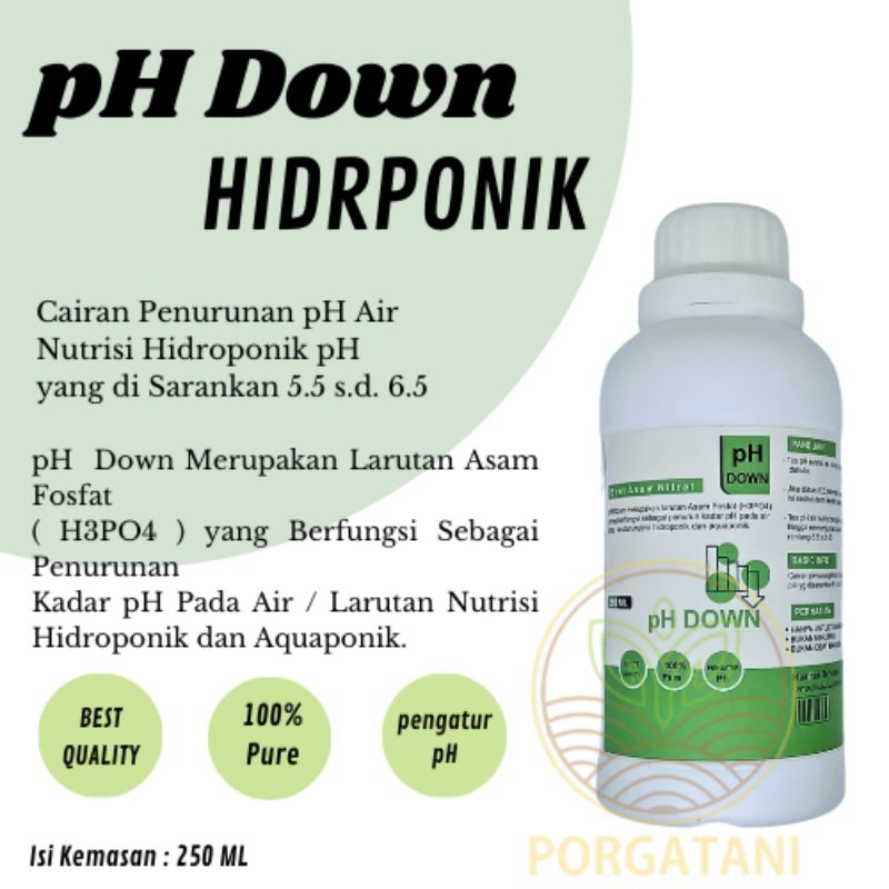 Jual pH down penurun pH pada air larutan nutrisi hidroponik dan aquaponik meningkatkan daya ...