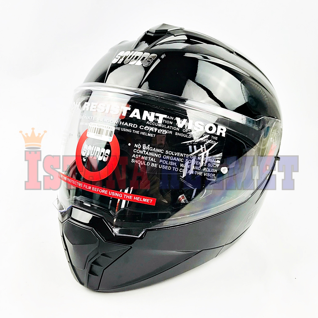 Jual HELM STUDDS TROOPER MODULAR BLACK ORIGINAL | Shopee Indonesia