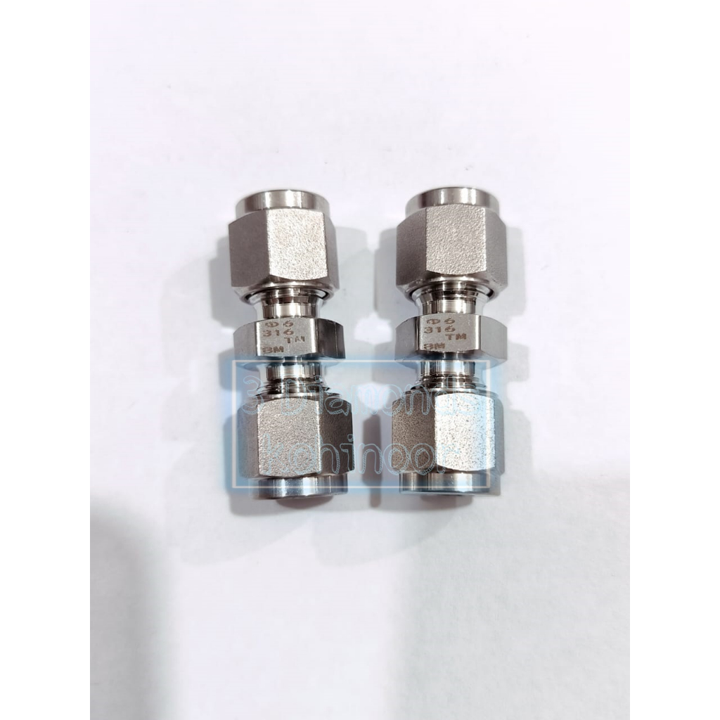 Jual UNION CONNECTOR TUBING SS316 6MM OD | Shopee Indonesia