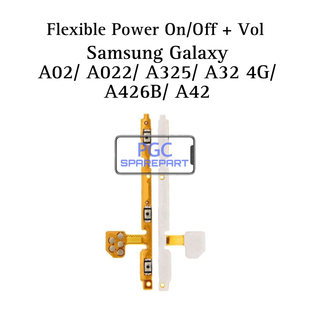 Jual Original Flexible Connector Volume Power On OFF Samsung Galaxy A02 / A022 / A325 / A32 4G ...