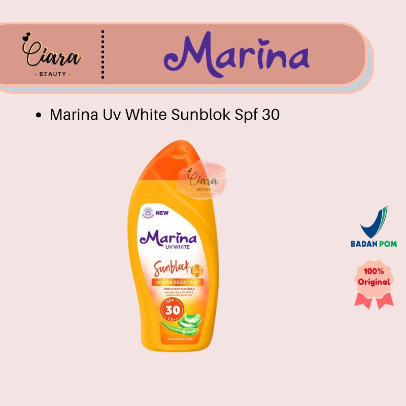 Jual Marina UV White Sunblock SPF 30 85 ml | Shopee Indonesia