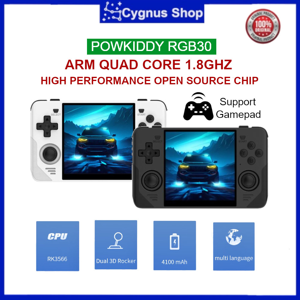 Jual POWKIDDY RGB30 Portable Retro Handheld Video Game Console Classic Player | Shopee Indonesia