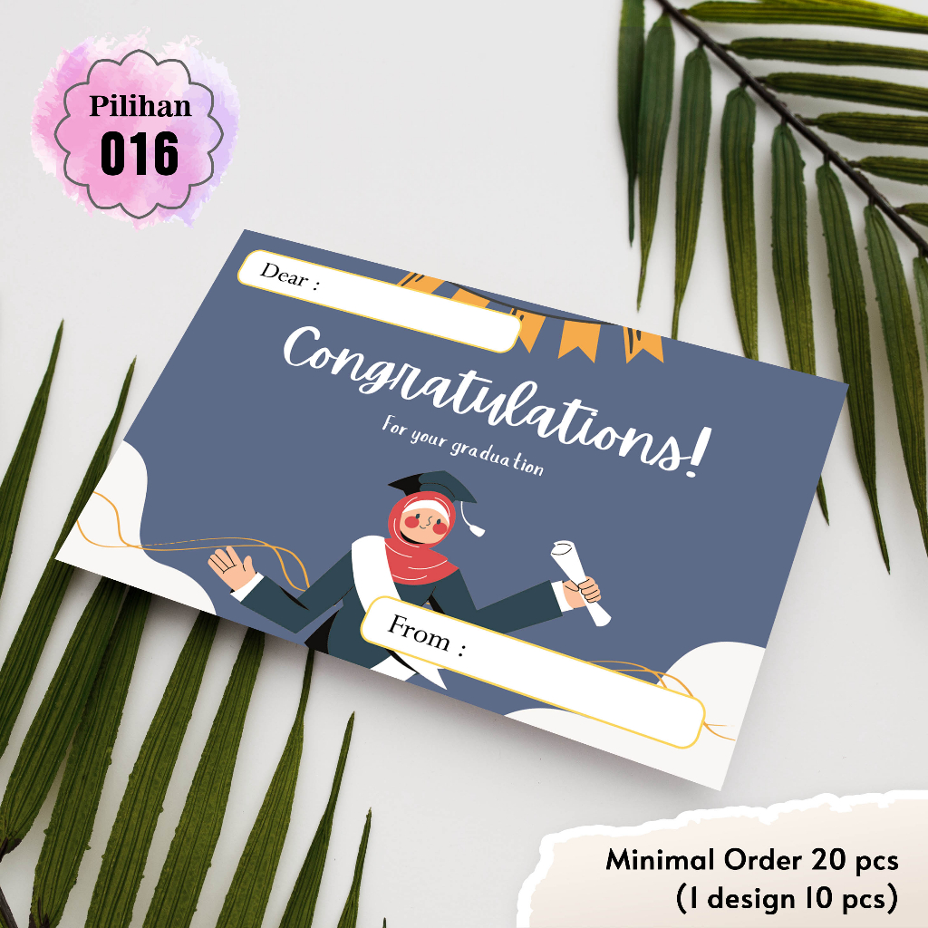 Jual GREETING CARD GRADUATION / GIFT CARD / KARTU UCAPAN WISUDA / ARTU ...