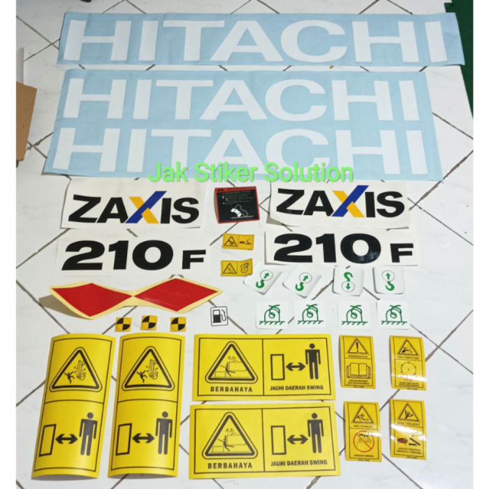 Jual STICKER ALAT BERAT STIKERT Excavator Hitachi 210F 5G BAHAN HIGH ...