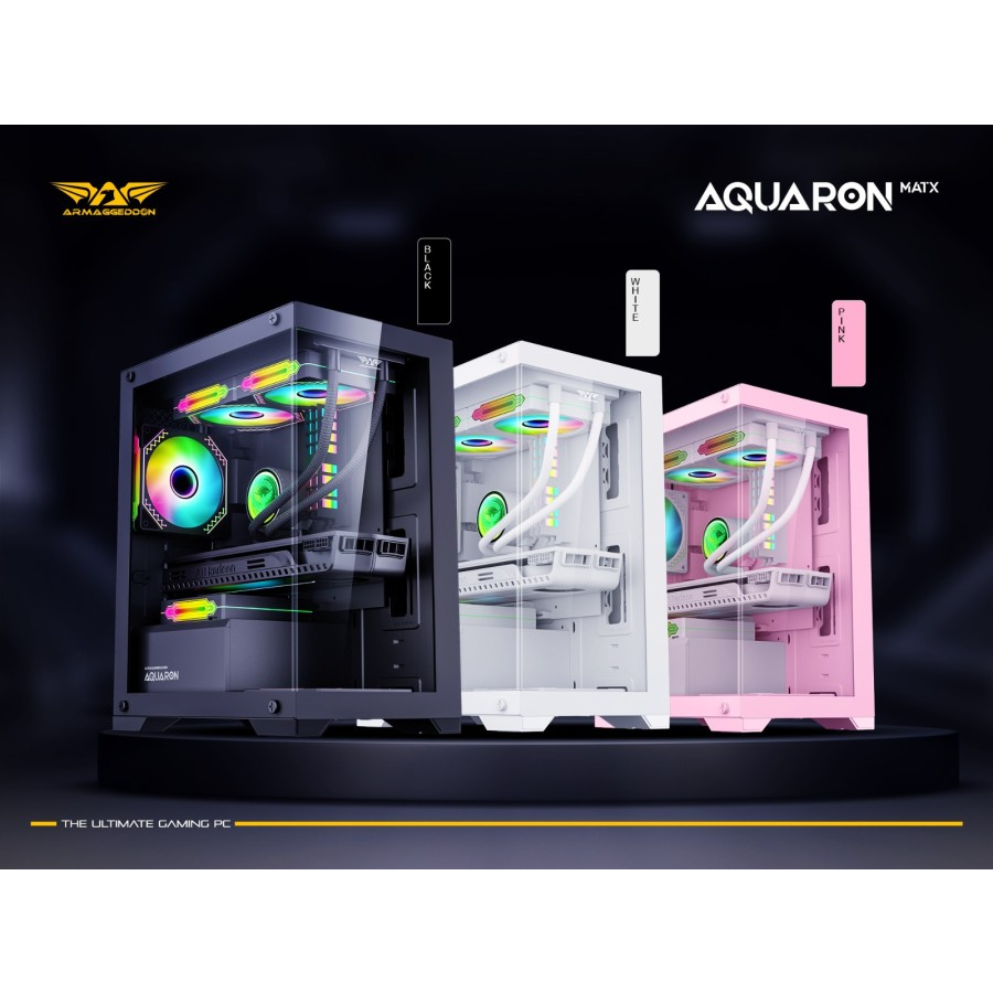 Jual Casing PC Gaming Armageddon Aquaron M-Atx Mini ITX Micro ATX + 3 ...