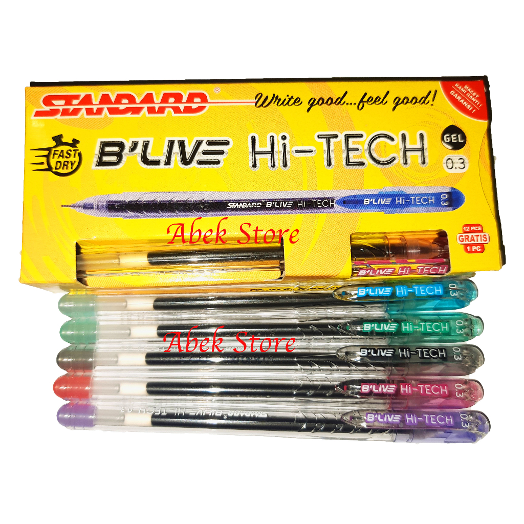 Jual 6 pcs / Pulpen Hitech/Hi-Tech Blive Standard B’LIVE HI-TECH 0.3mm ...
