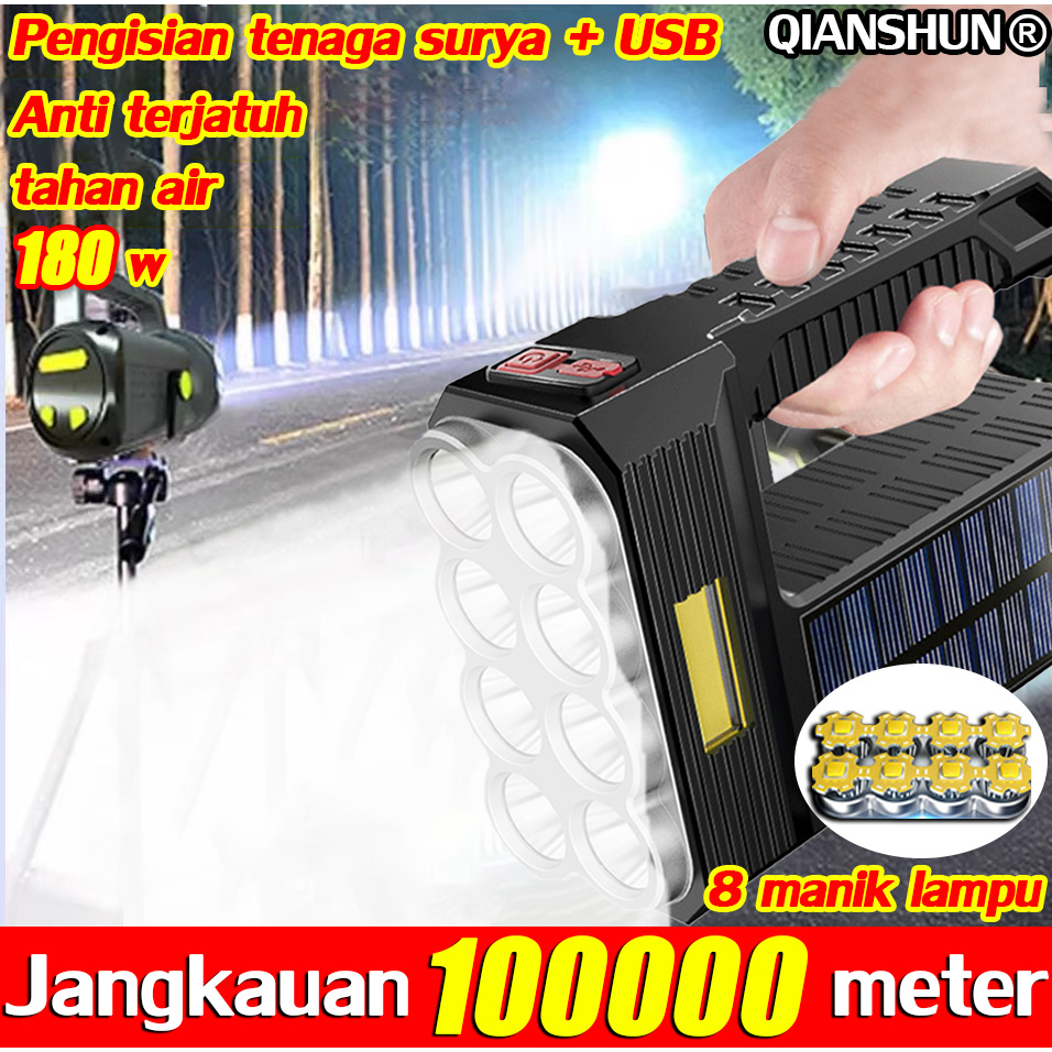 Jual lebih terang dari siang hari QIANSHUN Senter led gagang Senter cas ...