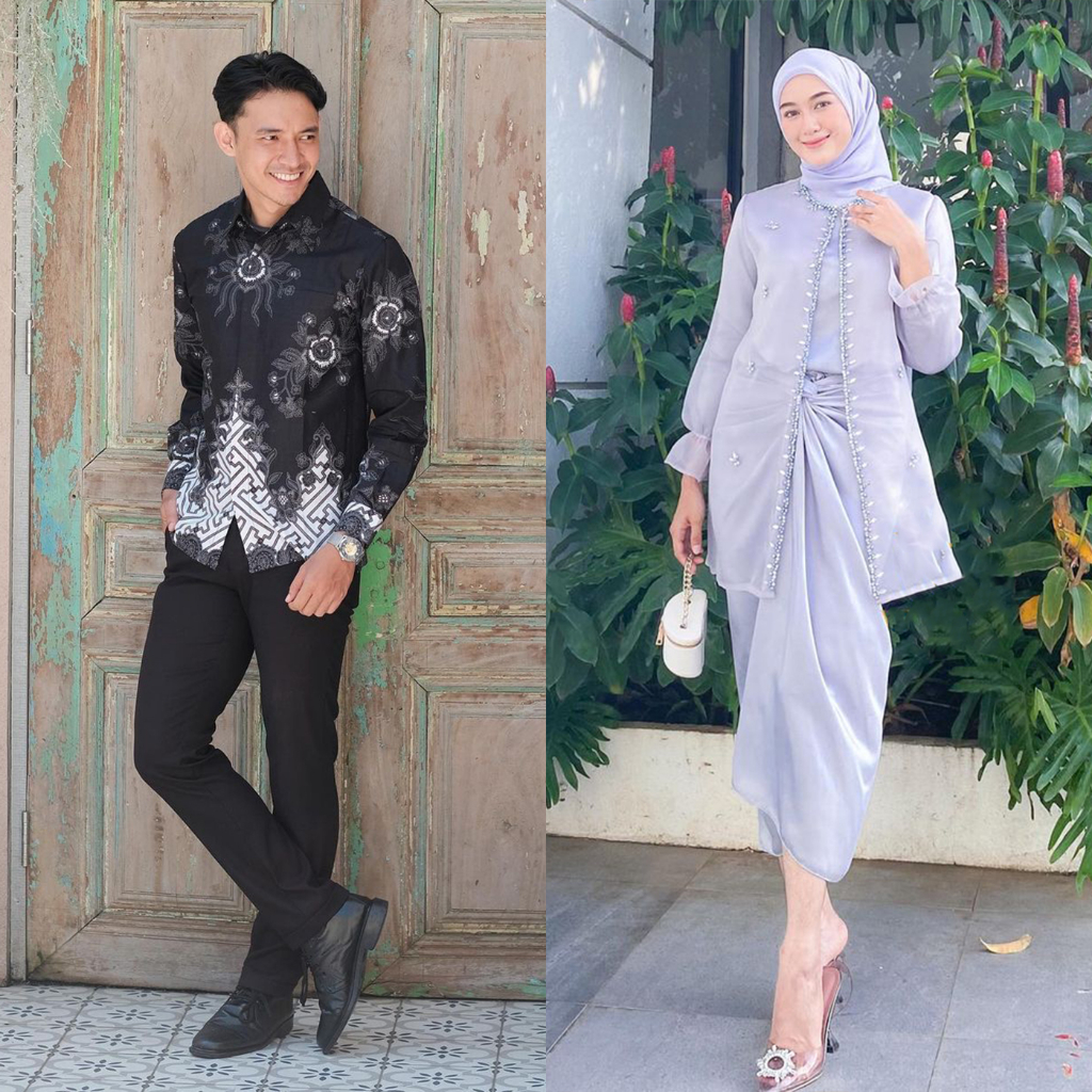 Jual NEW ARRIVAL - Kebaya Couple Modern Oneset Polos Outer Organza ...