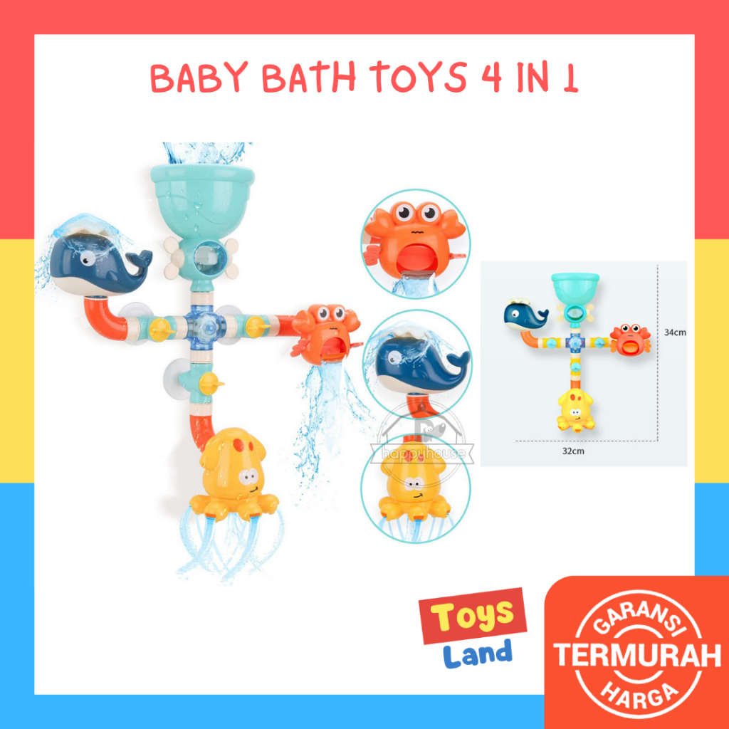 Jual Baby Bath Toys 4in1 Mainan Mandi Bayi Mainan Mandi Anak Mainan Air ...