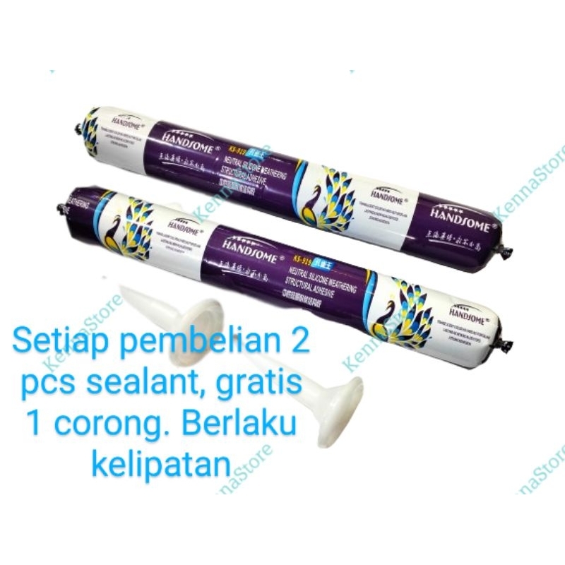Jual Lem Sealant Silicon Sosis Netral Merk Handsome 600 ml | Shopee ...