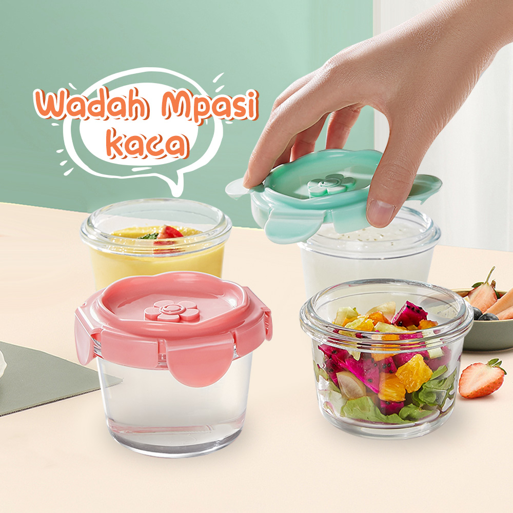 Jual ID Bevavar Baby Food Container Mpasi Kaca/Tempat Mpasi/Kotak ...