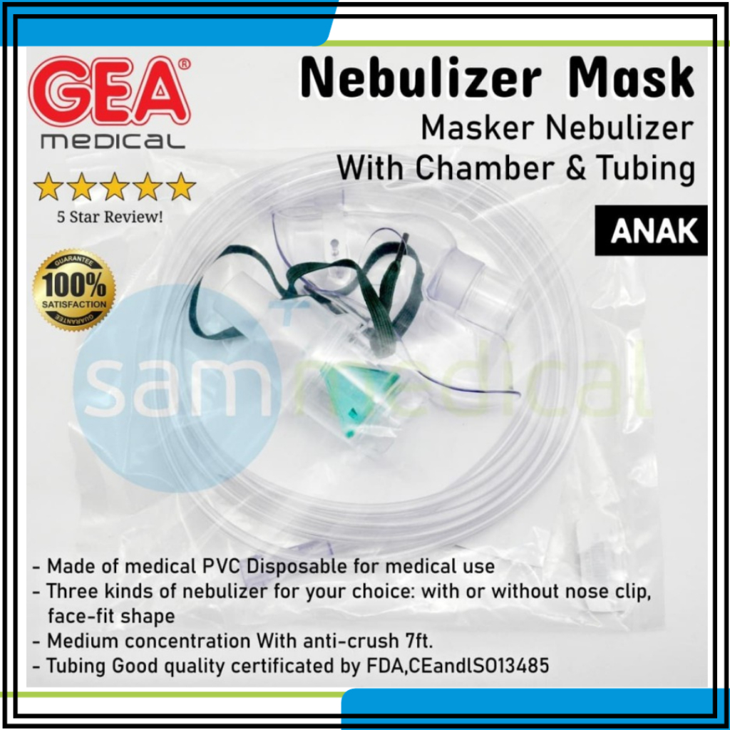Jual Masker Uap / GEA Nebulizer Mask with Chamber | Shopee Indonesia