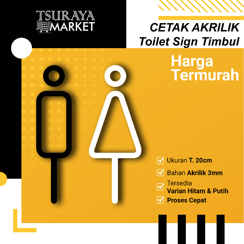 Jual Toilet Sign Board Akrilik Timbul Direct | Papan Tanda Penanda ...
