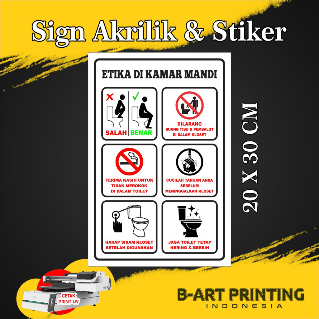 Jual STIKER JAGALAH KEBERSIHAN TOILET | STIKER TOILET | STIKER TOILET ...