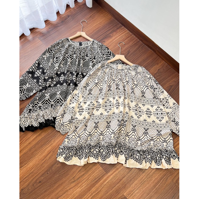 Jual POLLY SIGNATURE PATTERN TUNIC | Shopee Indonesia