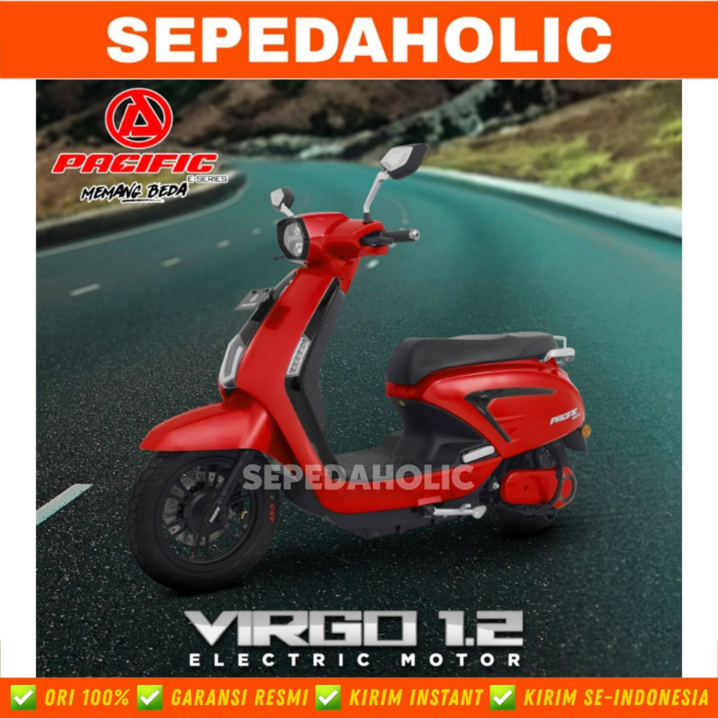 Jual Sepeda Motor Listrik PACIFIC VIRGO 1.2 NEW 1200 Watt Electric E Bike | Shopee Indonesia