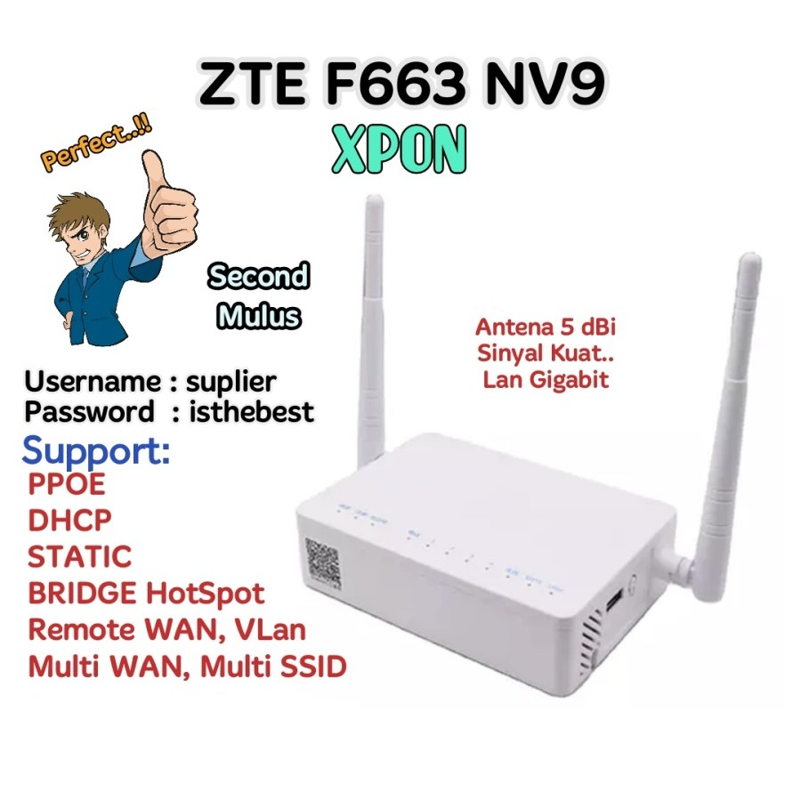 Jual Modem XPon ZTE F663 NV9 Second/Bekas | Shopee Indonesia