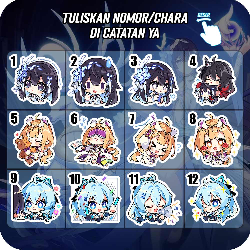 Jual Stiker Glossy Honkai Impact Seele Kira Hare HI3, Sticker Anime ...