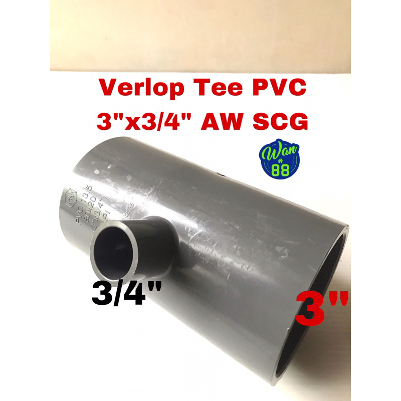 Jual Verlop Tee PVC 3”x3/4” AW SCG / Reducer | Shopee Indonesia