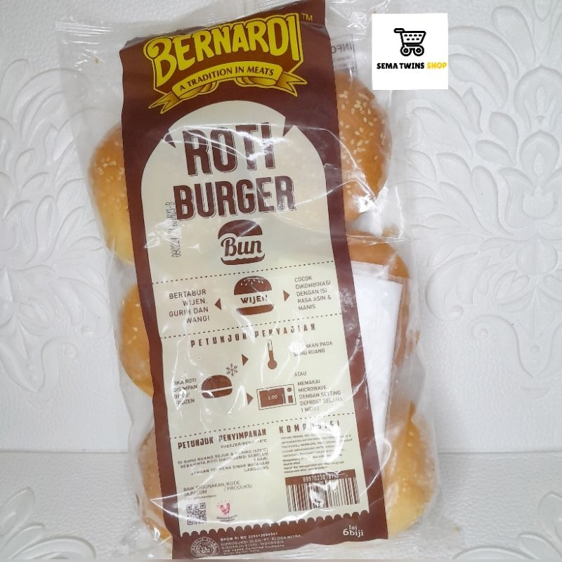 Jual BERNARDI Roti Burger Wijen isi 6 pcs | Shopee Indonesia