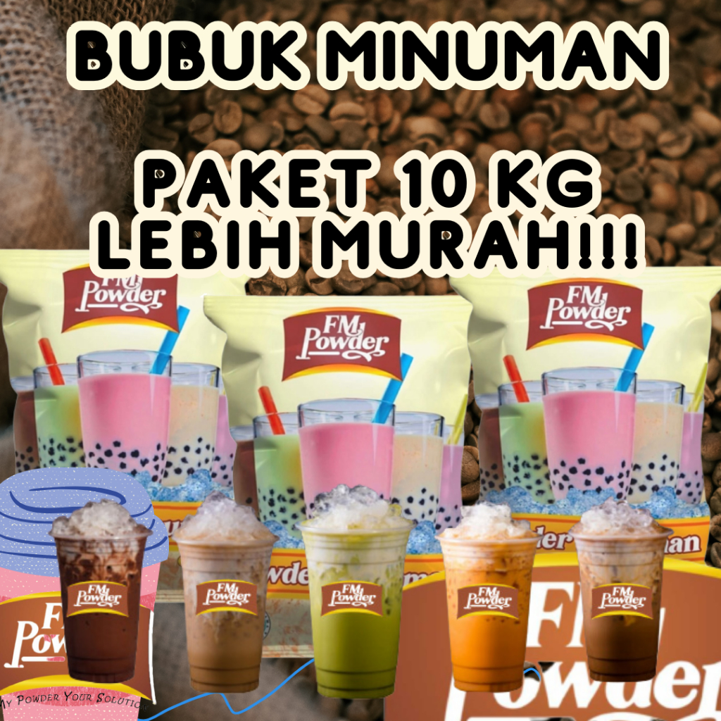 Jual BUBUK MINUMAN PREMIUM FM POWDER PAKET 10 KG BUBUK MINUMAN BUBUK ...