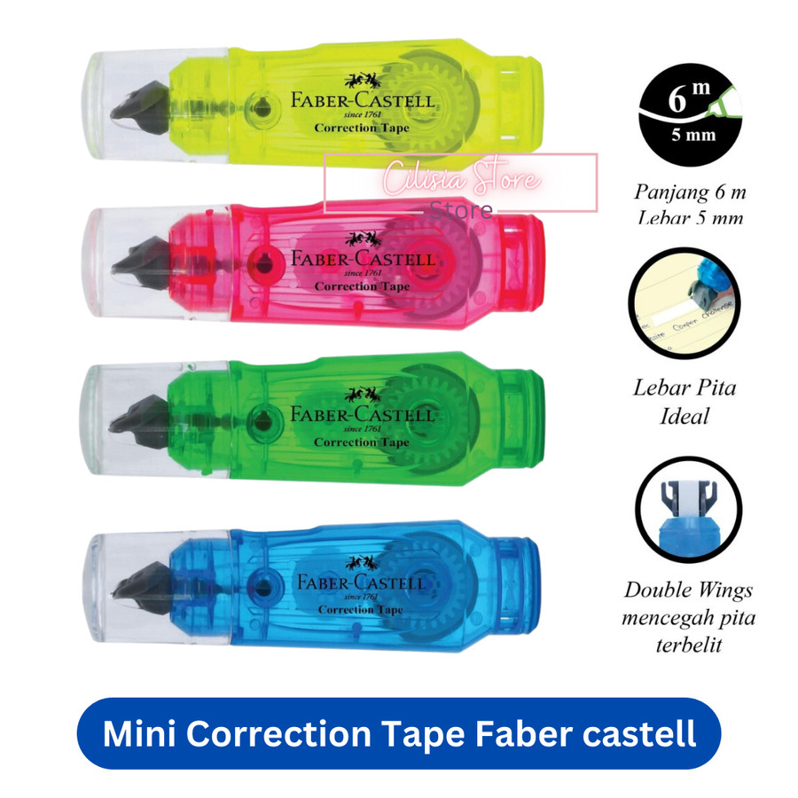 Jual Tip Ex Kertas Roll Mini Correction Tape Faber Castell Warna Barrel ...
